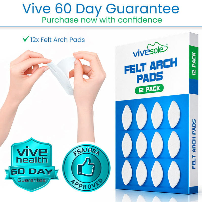 Foot Pads - Felt Arch Supports for Shoes — Vive Health
