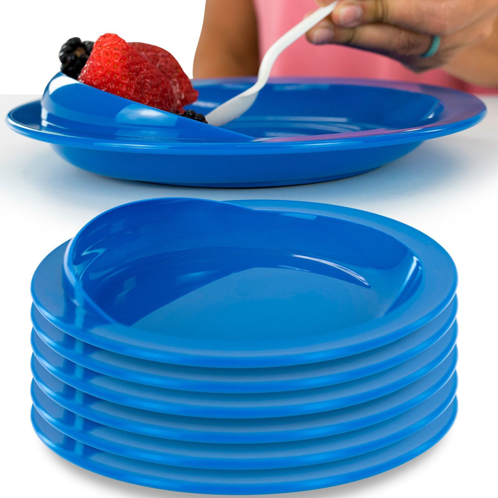 Scoop Plate (2 Pack) - Spill Proof Rehab Dining Ware — Vive Health