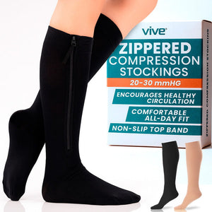 Zippered Compression Stockings - Easy To Put On — Vive Health