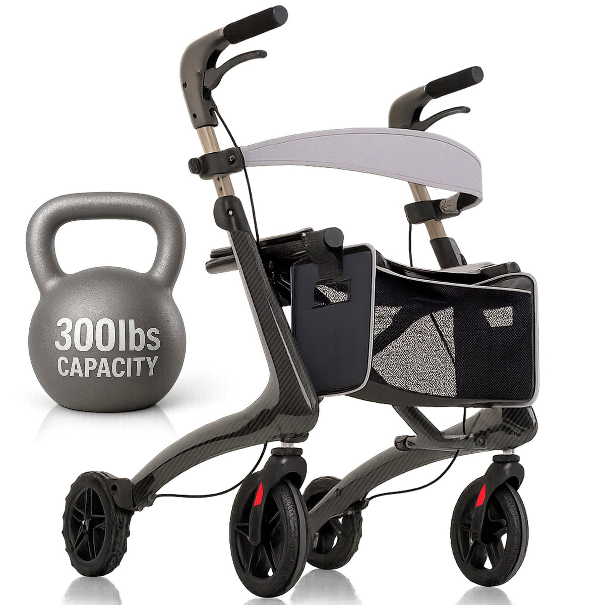 Carbon Glide Rollator - Lightweight & Ultra-Smooth — Vive Health