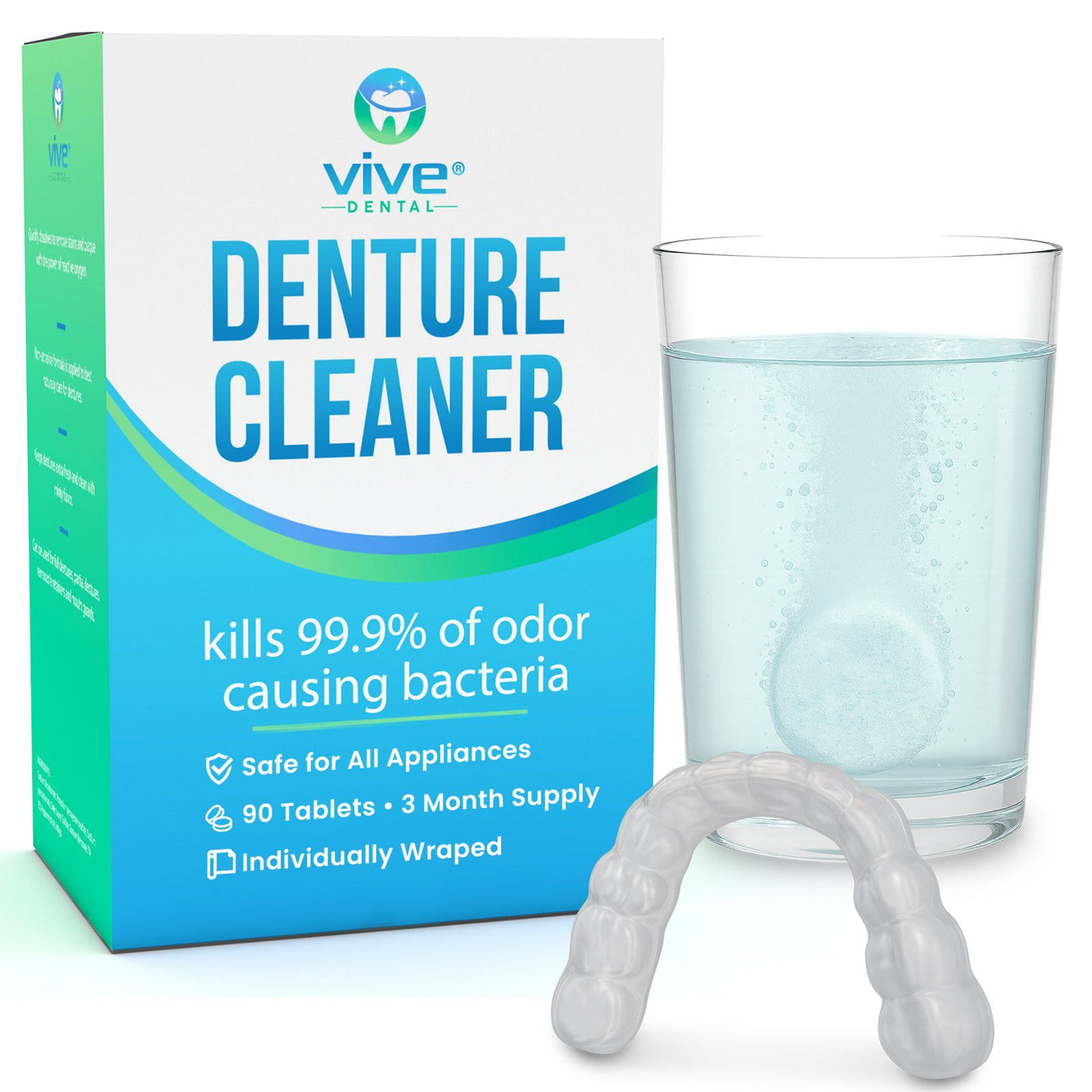 Denture Cleaning Tablets - Removes Bacteria & Stains — Vive Health