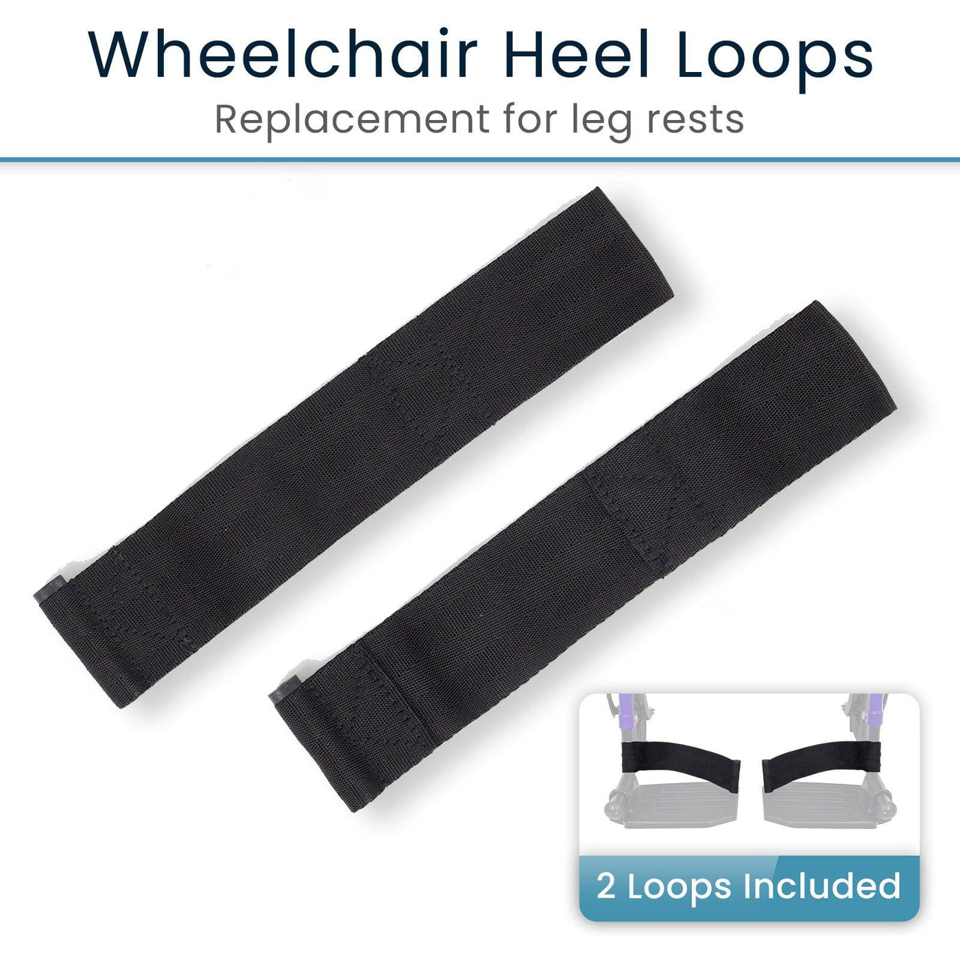 Wheelchair Heel Loops - Footrest Straps — Vive Health