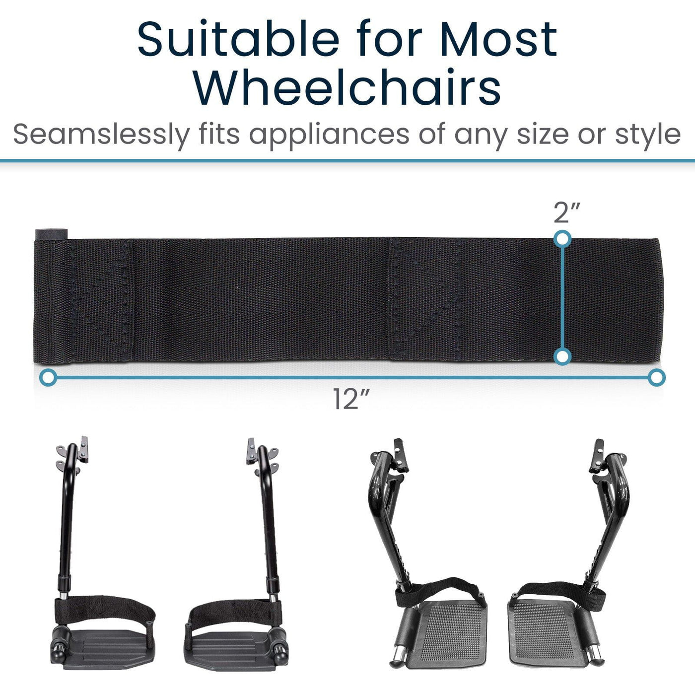 Wheelchair Heel Loops - Footrest Straps — Vive Health