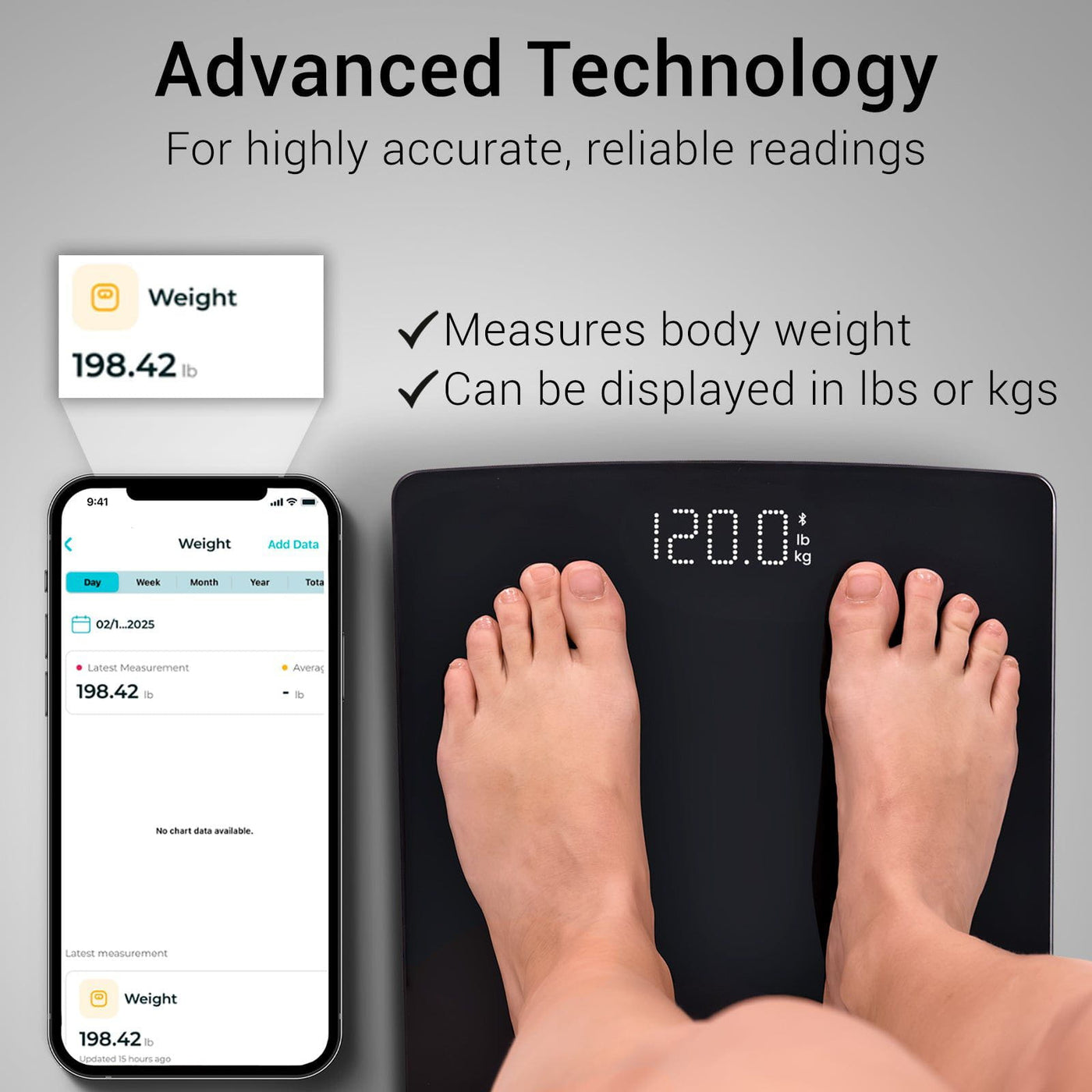 Digital Weight Scale Compatible with Smart Devices — Vive Health