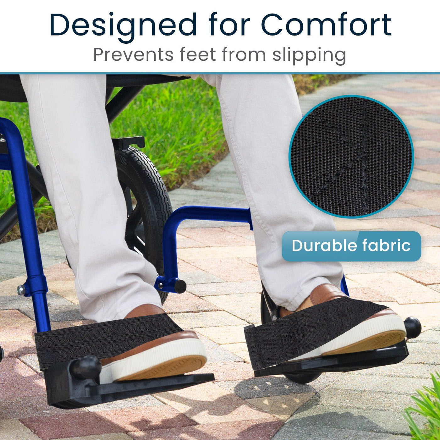 Wheelchair Heel Loops - Footrest Straps — Vive Health