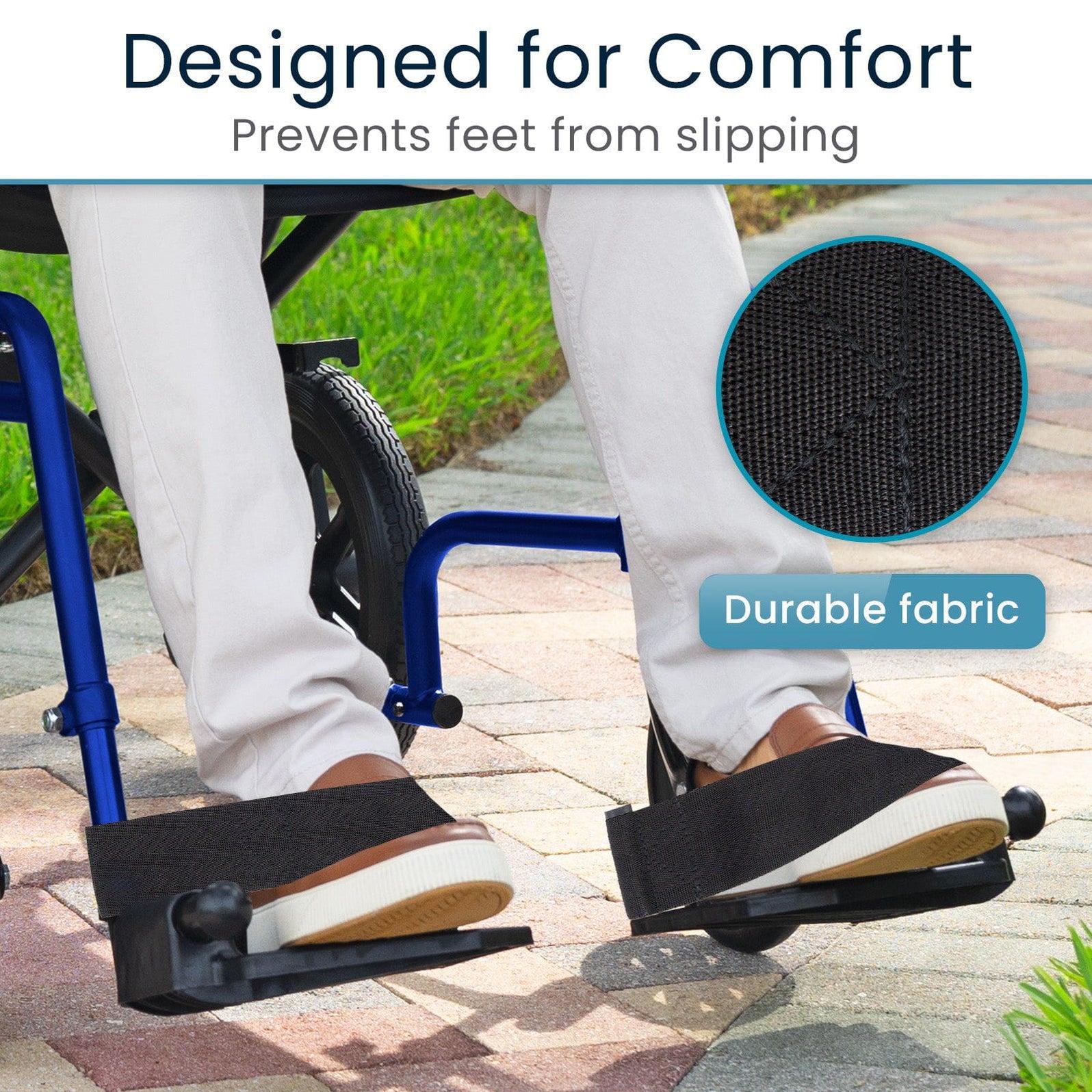 Wheelchair Heel Loops - Footrest Straps — Vive Health