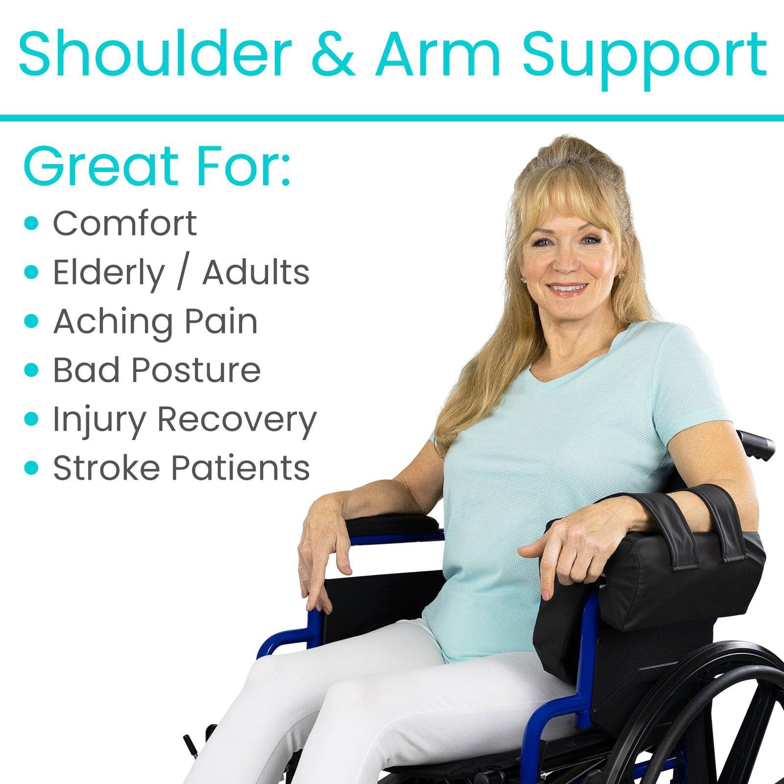 Lateral Wheelchair Armrest - Enhanced Padding — Vive Health