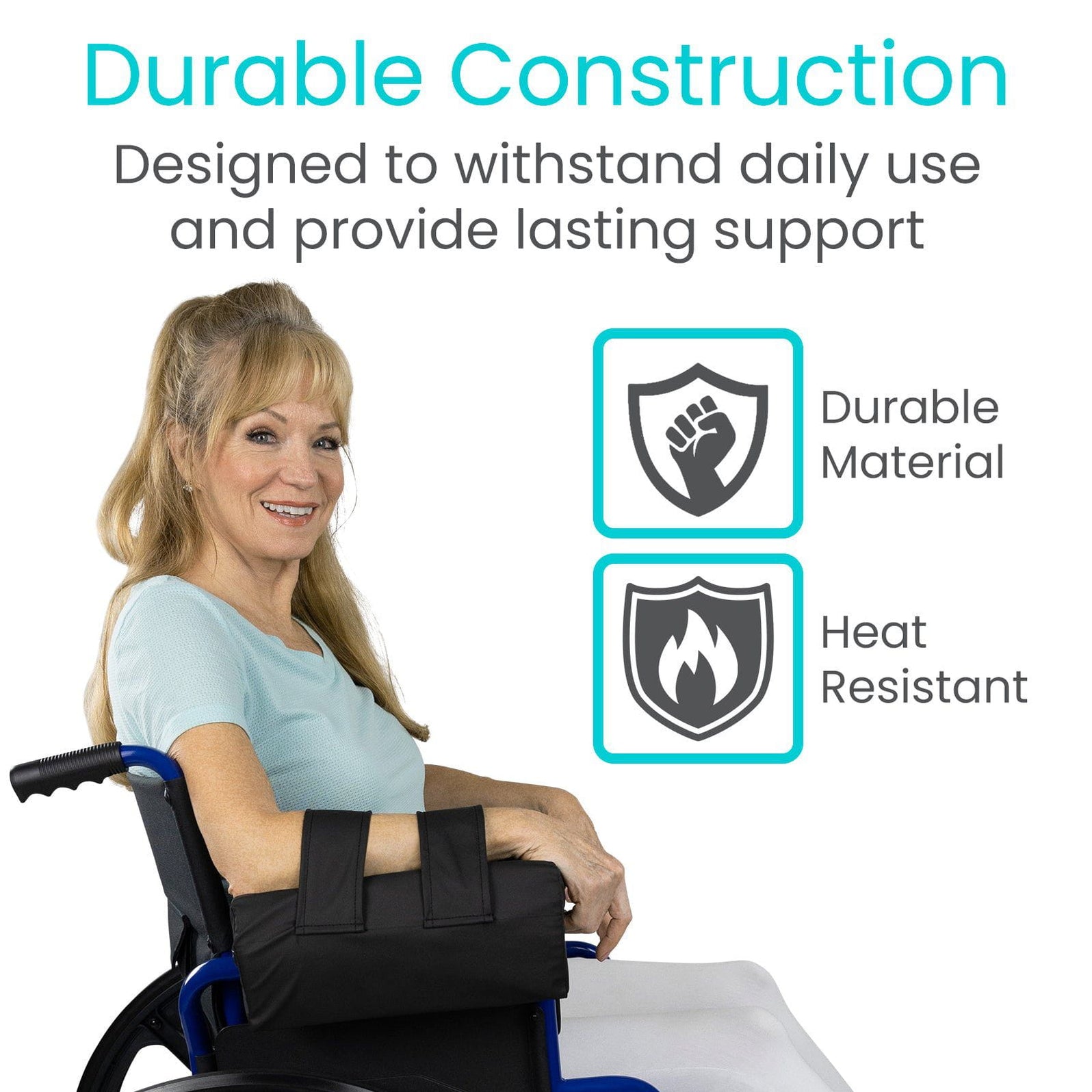 Lateral Wheelchair Armrest - Enhanced Padding — Vive Health