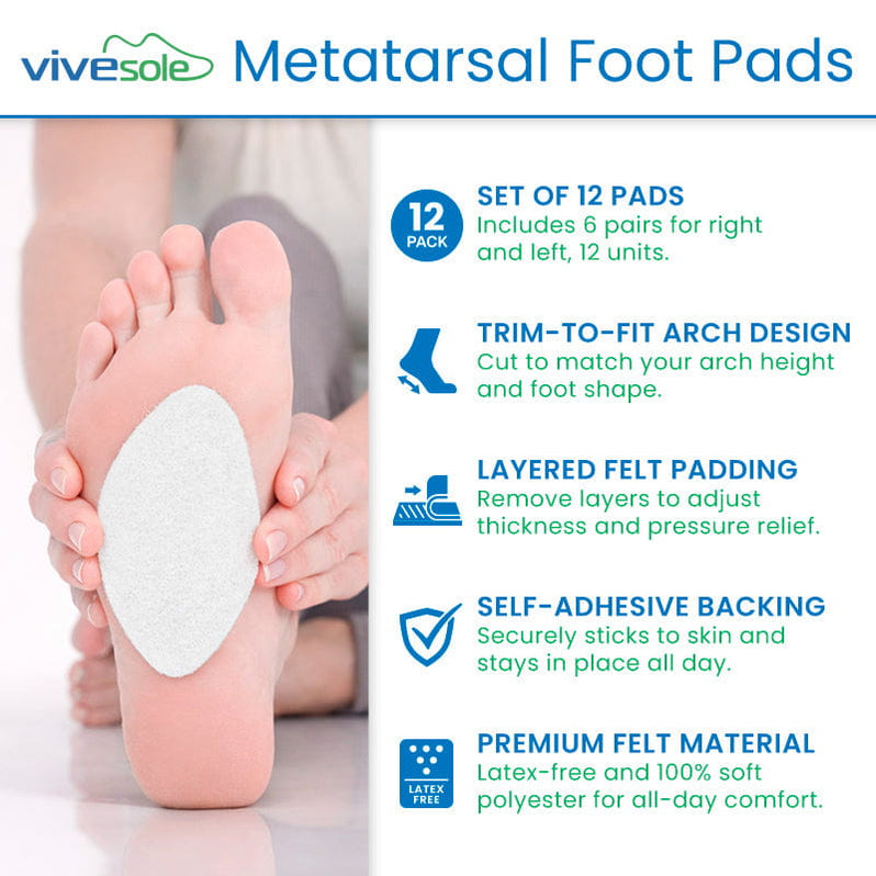 Foot Pads - Felt Arch Supports for Shoes — Vive Health