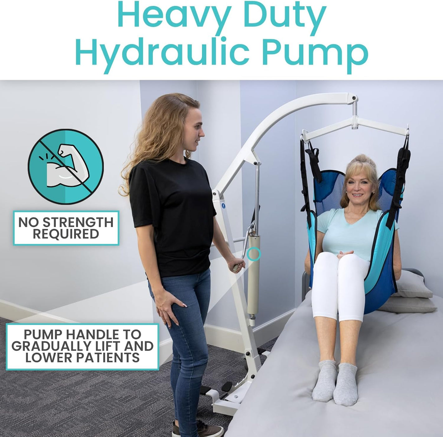 Hydraulic Patient Lift for Home Use - 400 lbs | Vive — Vive Health
