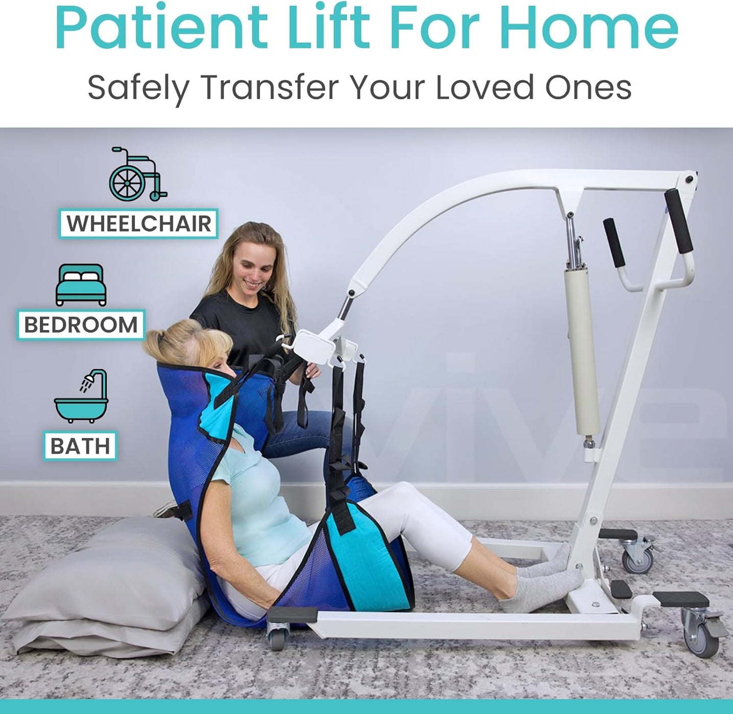 Hydraulic Patient Lift for Home Use - 400 lbs | Vive — Vive Health