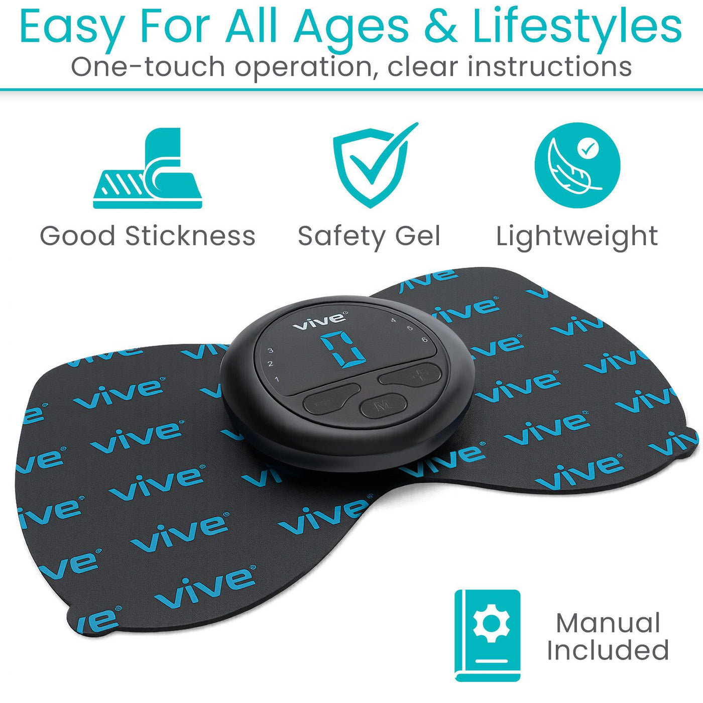 6-Mode Wireless TENS Unit - Muscle Stimulation — Vive Health