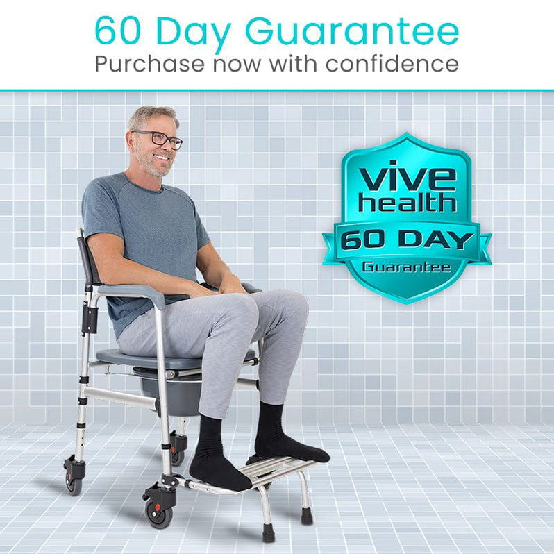 Shower Commode Transport Wheelchair - 3 in 1 — Vive Health