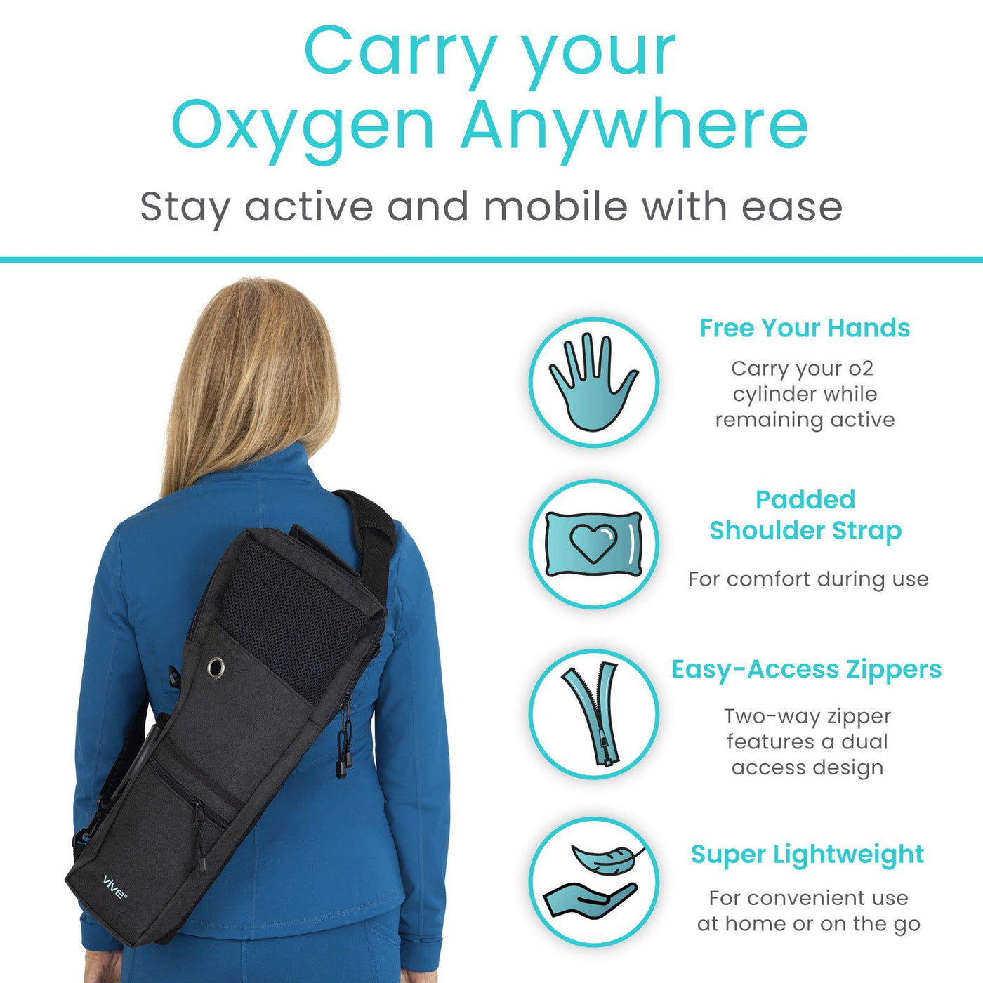 Oxygen Tank Shoulder Bag - Carry Bag — Vive Health