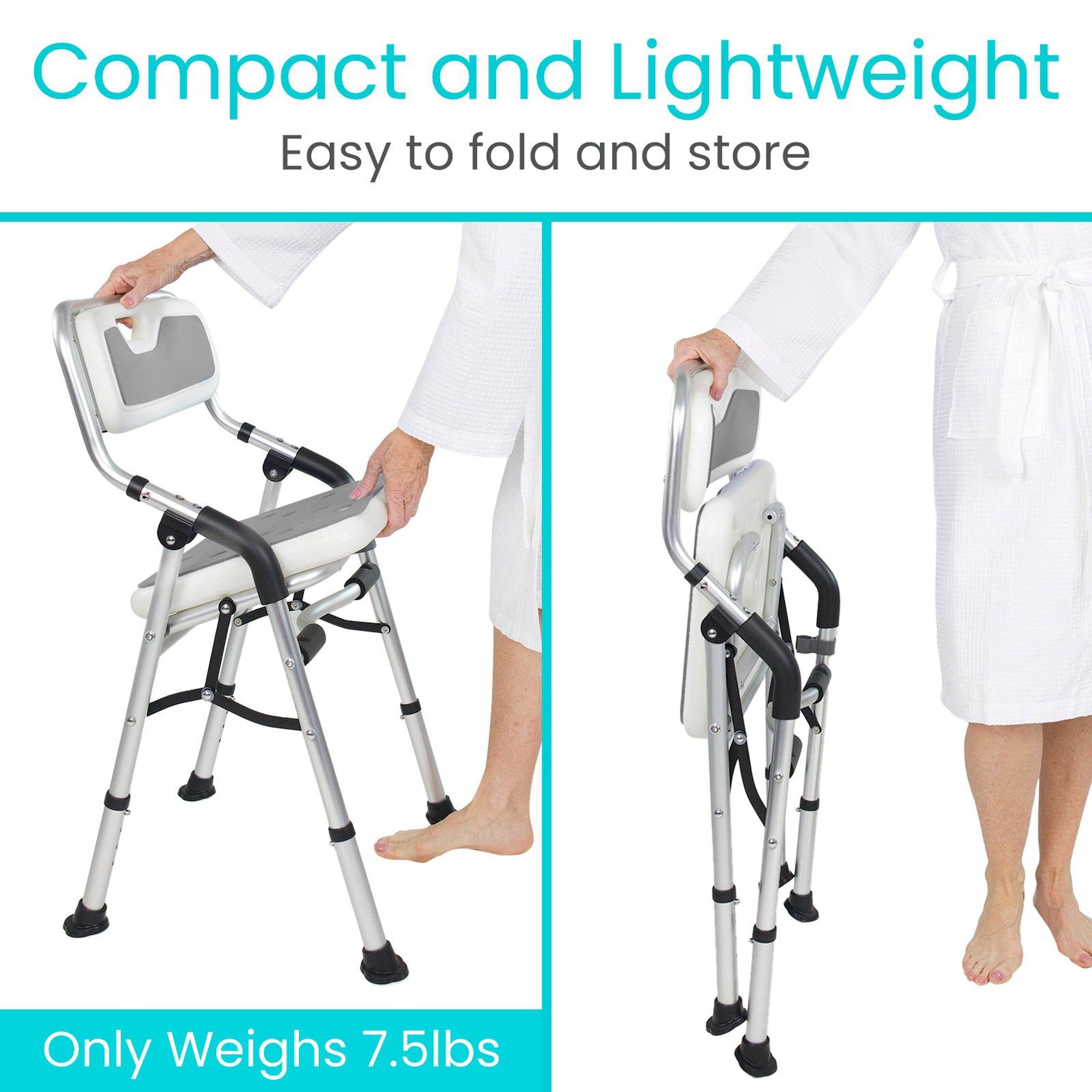 Folding Shower Chair | Collapsible Shower Chair for elderly — Vive Health