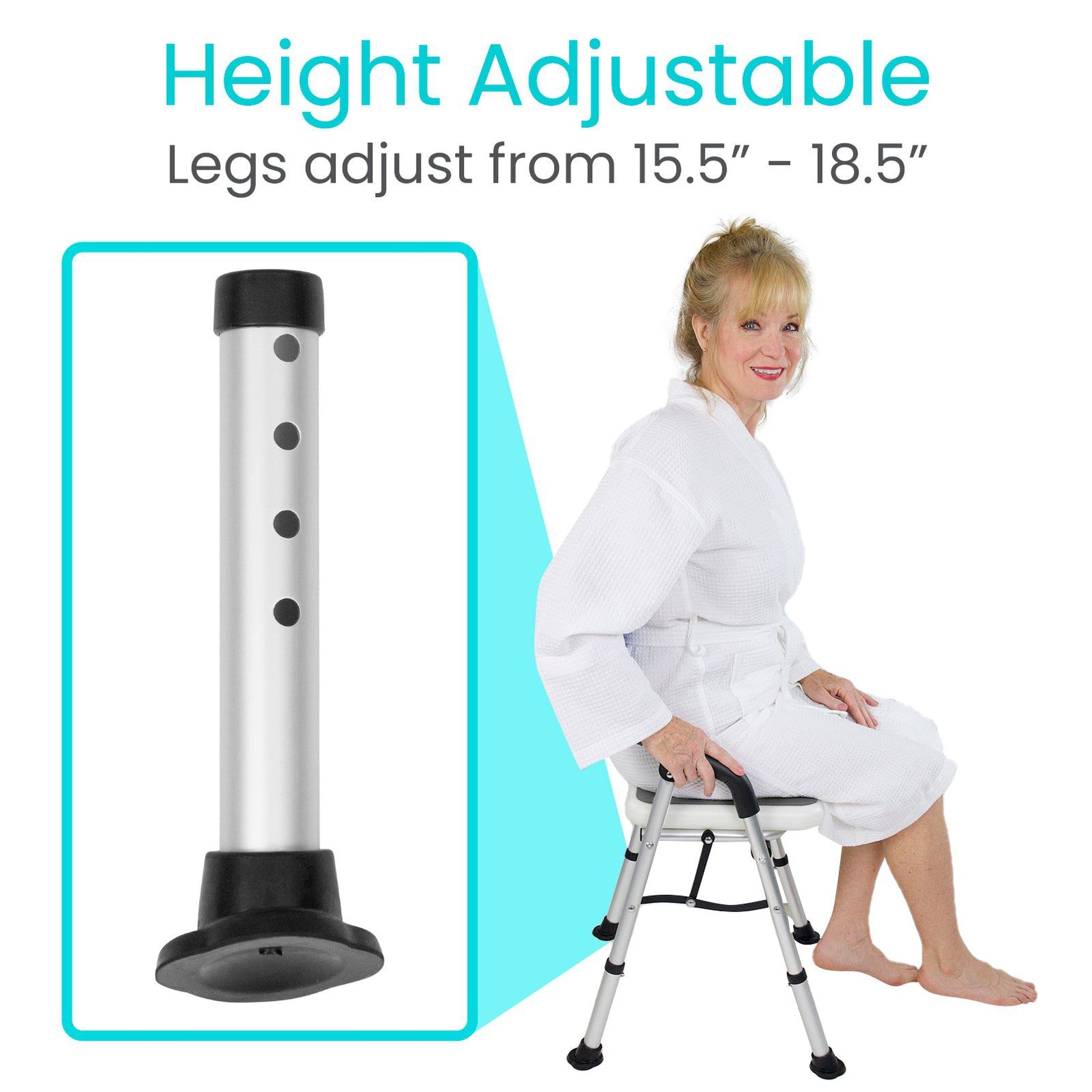 Folding Shower Chair | Collapsible Shower Chair for elderly — Vive Health