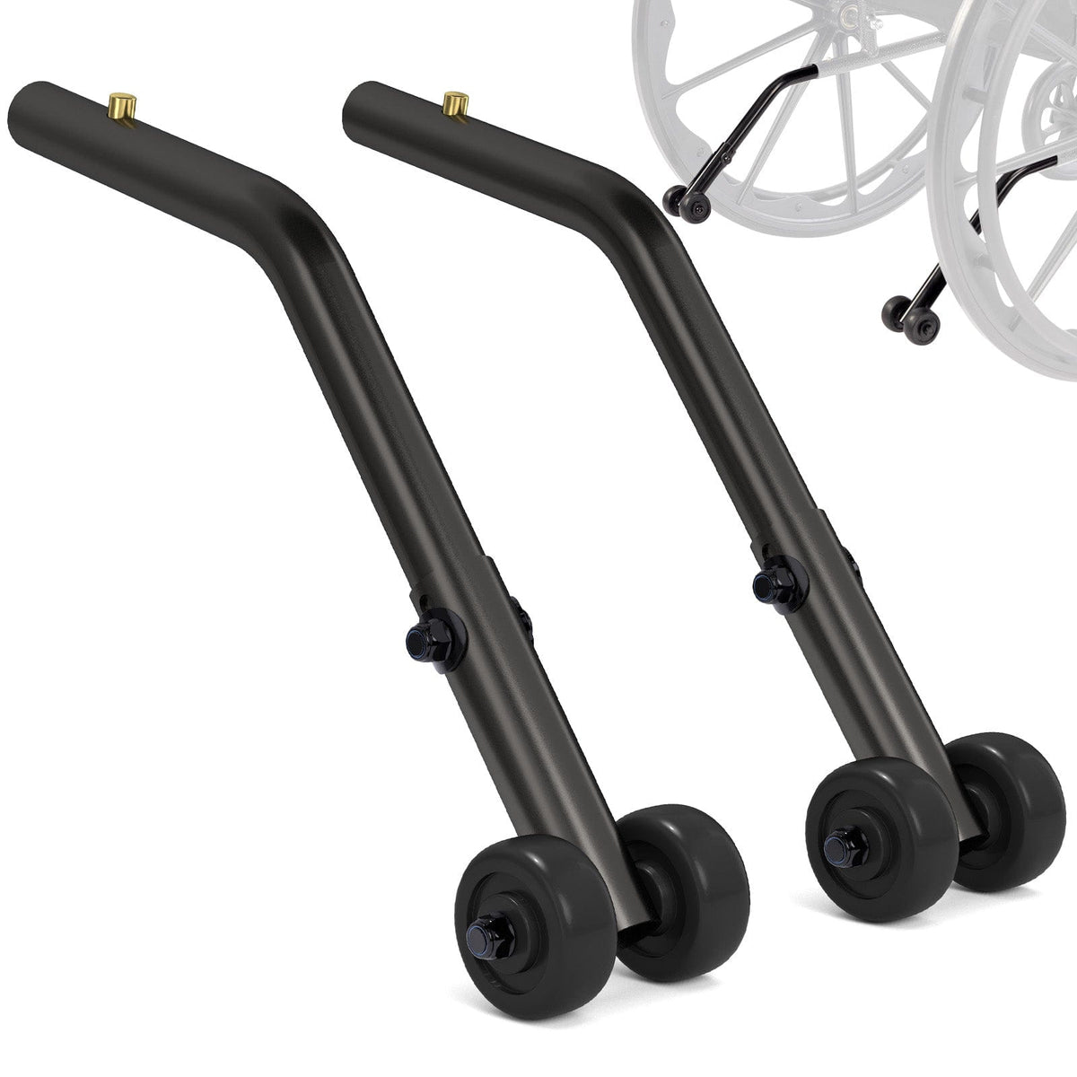 Curved Anti-Tippers - Wheelchair Aid — Vive Health