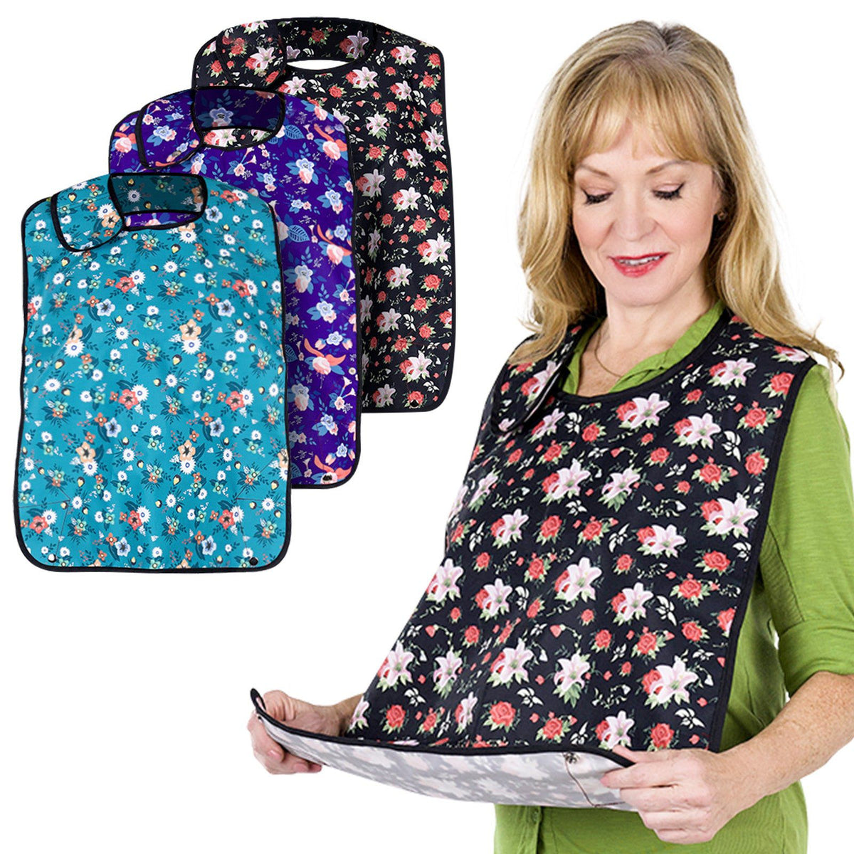 Washable Adult Bibs - Premium Waterproof Clothing Aid — Vive Health