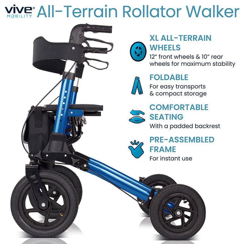 Rollator Walkers with Seat & Wheels — Vive Health