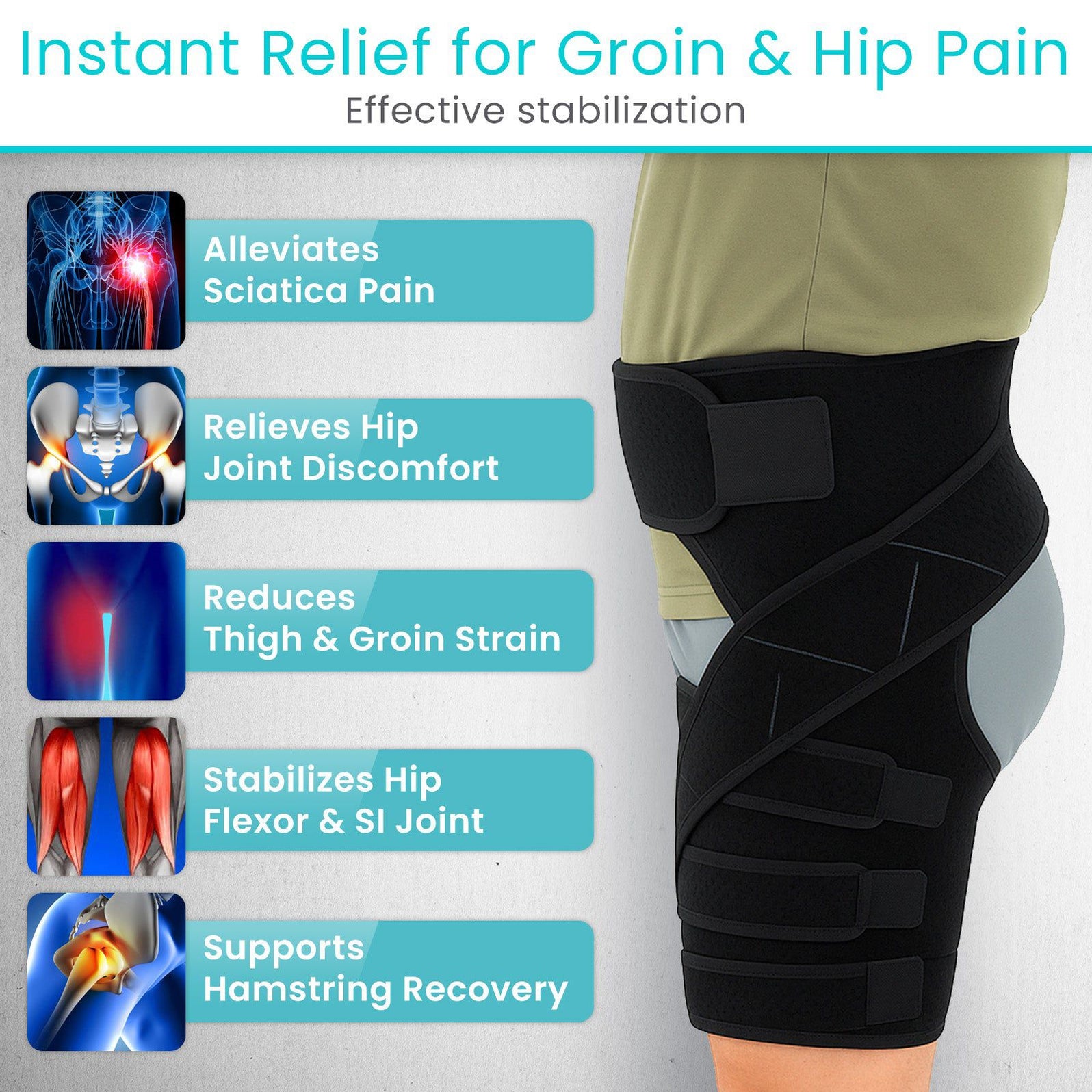 Groin Support Brace – Compression & Hip Support — Vive Health
