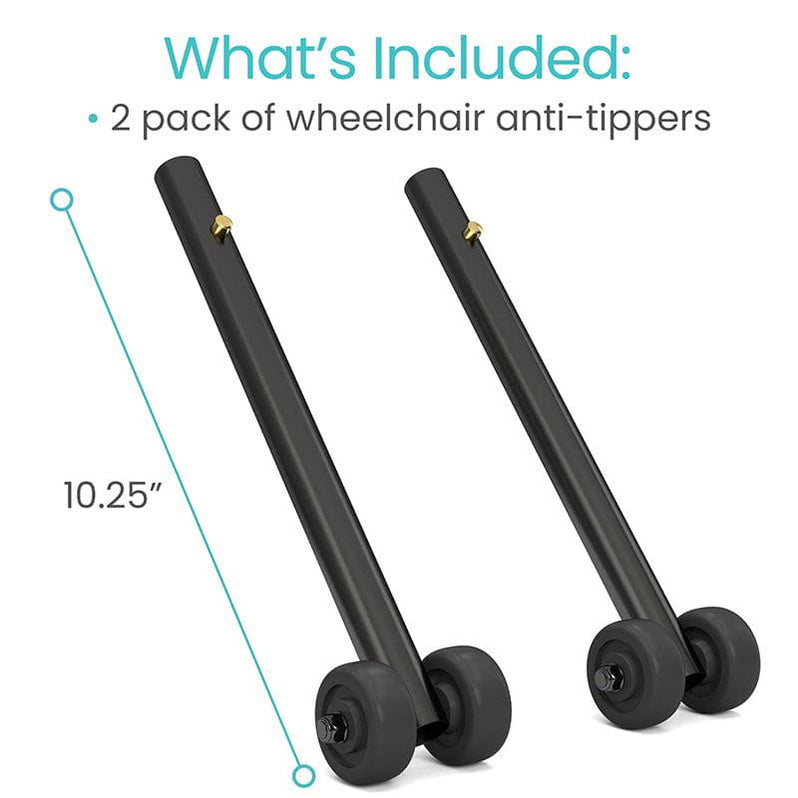 Straight Anti-Tippers - Wheelchair Aid — Vive Health