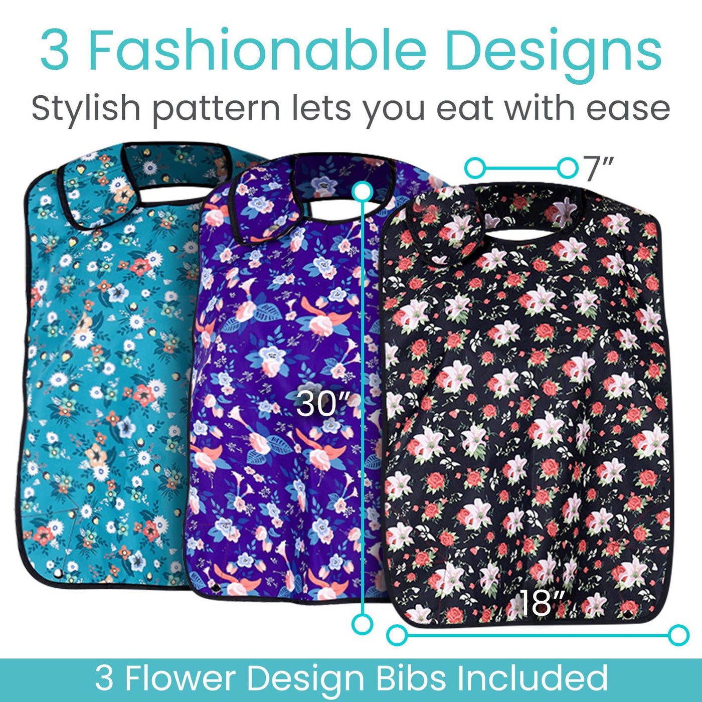 Washable Adult Bibs - Premium Waterproof Clothing Aid — Vive Health