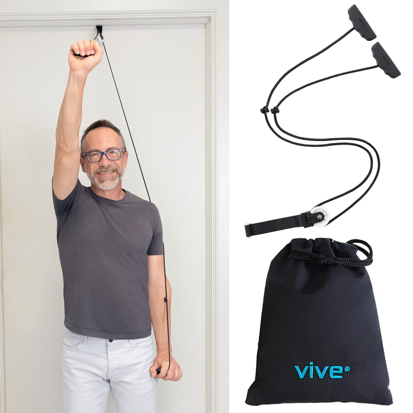 Shoulder Pulley with Fabric Hook - Rehab Aid — Vive Health