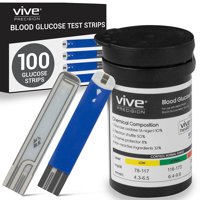 Blood Glucose Test Strip - Accurate Readings - Vive Health