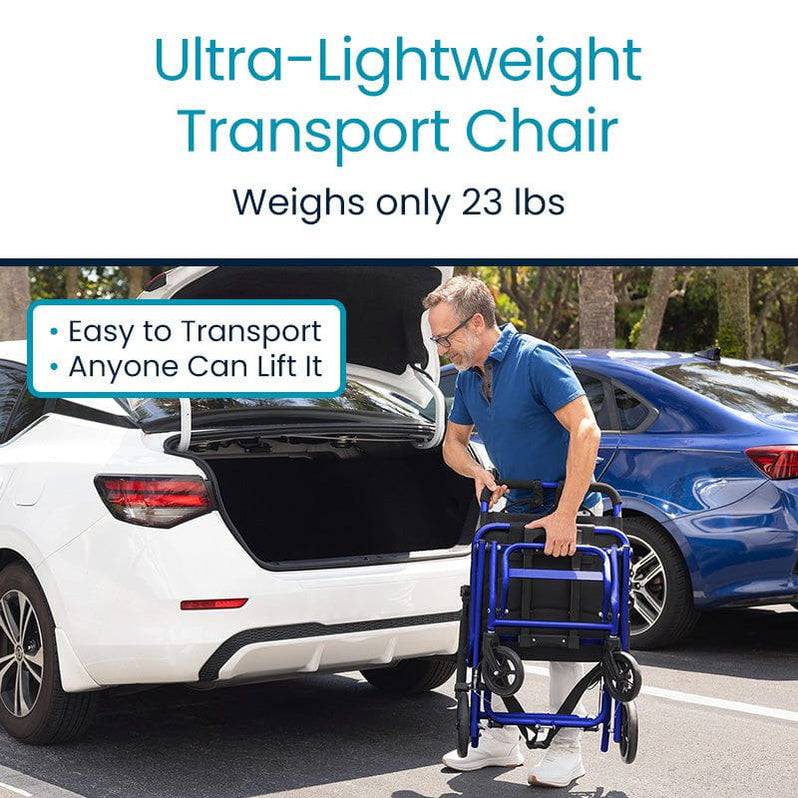 Lightweight Transport Wheelchair - Easy Fold — Vive Health