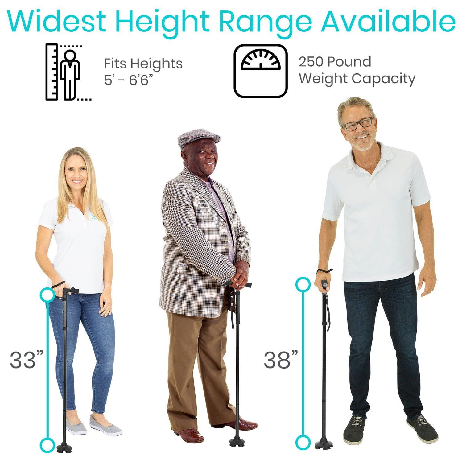 Folding Cane with Light - Collapsible Walking Support — Vive Health