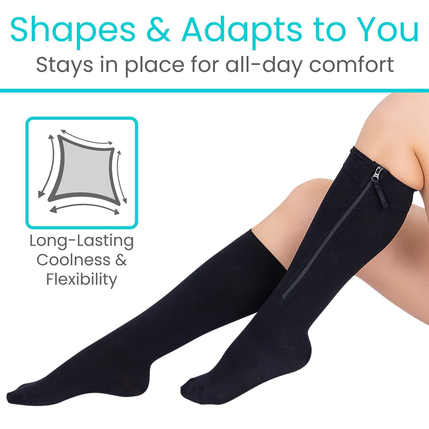 Zippered Compression Stockings - Easy To Put On — Vive Health