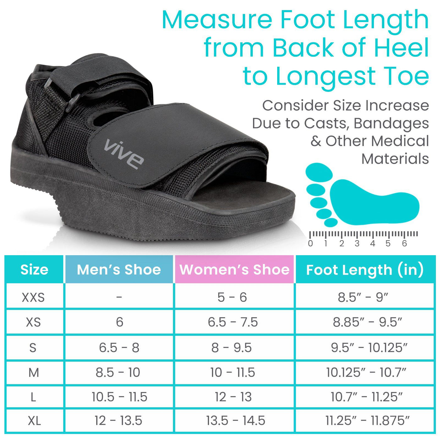 Heel Wedge Post Op Shoe - Broken Foot Surgery Boot — Vive Health