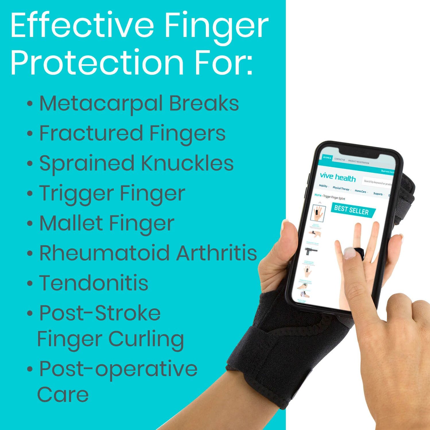 Dual Trigger Finger Splint - Finger Injuries — Vive Health