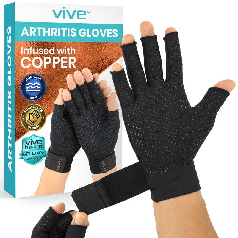 Copper Arthritis Gloves with Strap - Vive Health