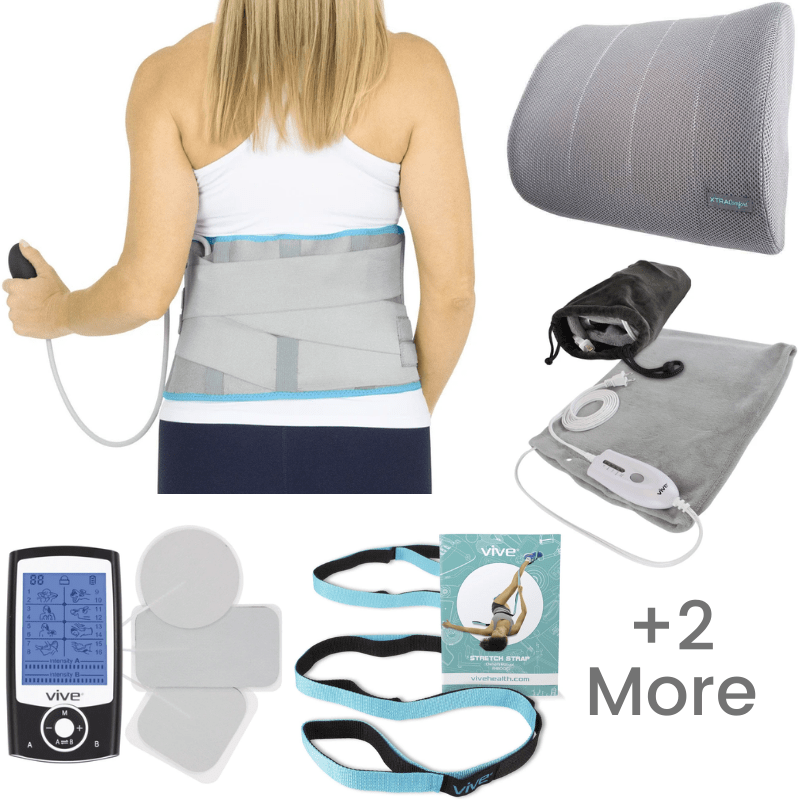 Lower Back Bundle - Includes Brace, Ice Wrap & Heating Pad - Vive Health
