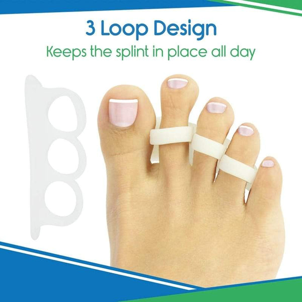 3-Loop Hammer Toe Splint - Straighten Crooked Toes - Vive Health