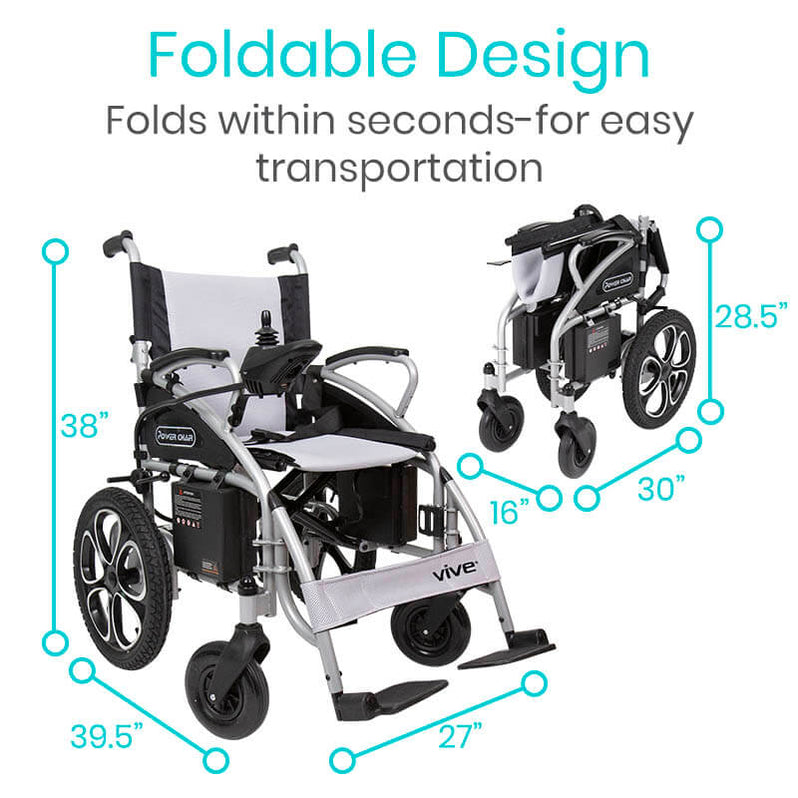 Lightweight Folding Electric Power Wheelchair — Vive Health