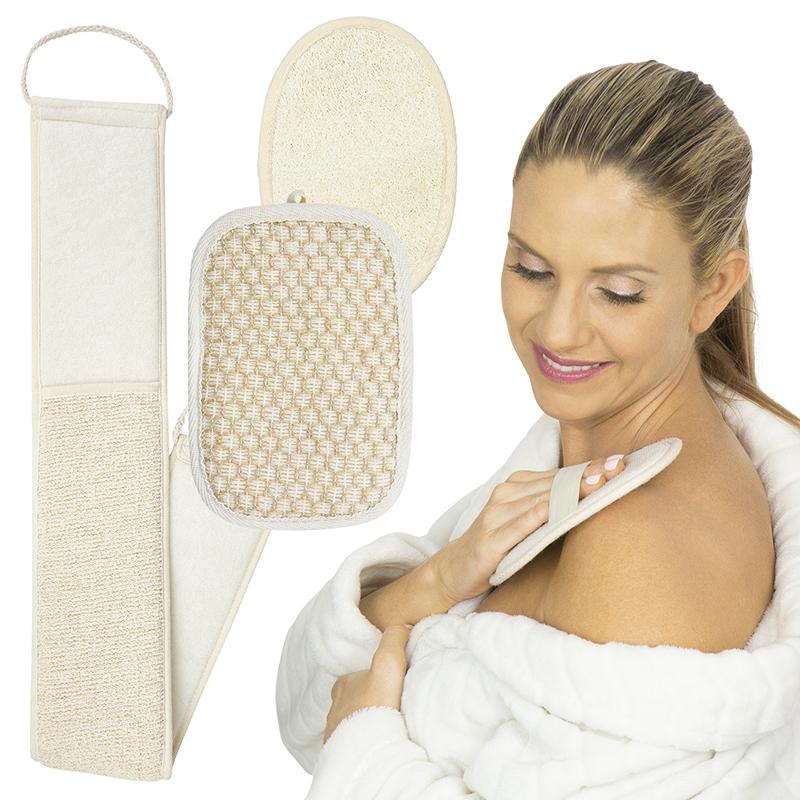 Body Scrubbing Set - Skin Exfoliating Loofah Pad - Vive Health