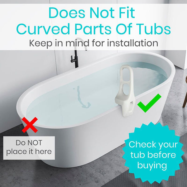 Bathtub Safety Rail - Tub Handrail & Grab Bar - Vive Health