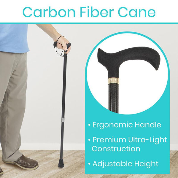 Carbon Fiber Cane - Durable & Lightweight - Vive Health