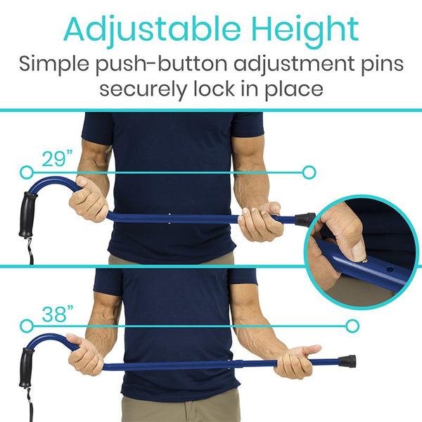 Offset Bariatric Cane - Heavy Duty Stabilizing Support - Vive Health