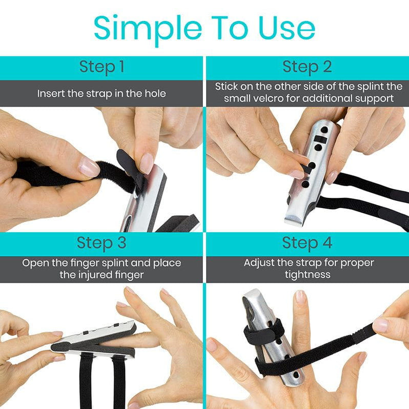 Aluminum Finger Splint - Broken Finger Support — Vive Health