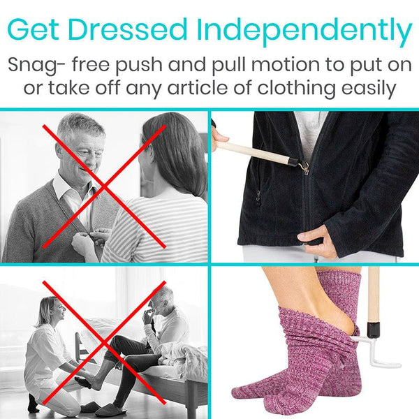 Detachable Dressing Stick with Zipper Puller - Vive Health