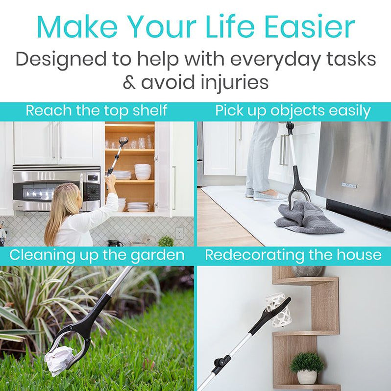 Folding Reacher Grabber - Compact Extended Reach Tool — Vive Health