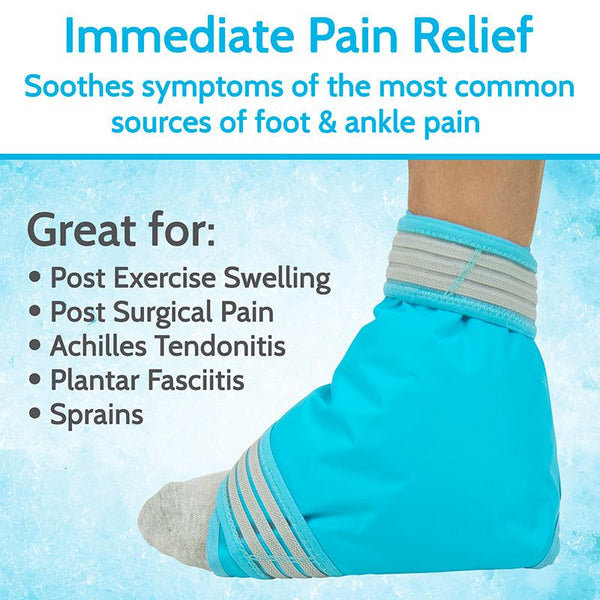 Dual Strap Ankle Ice Pack - Ankle Injuries Treatment - Vive Health