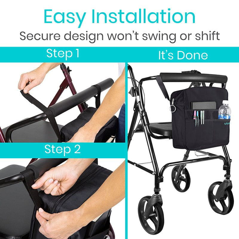 Rollator Bag - Walker Accessories for Travel — Vive Health
