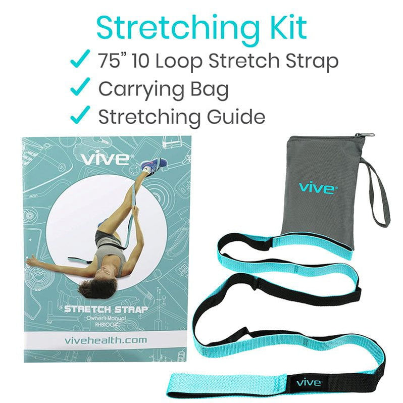Stretch Out Strap - Yoga, Hamstring, Leg, Running & PT — Vive Health