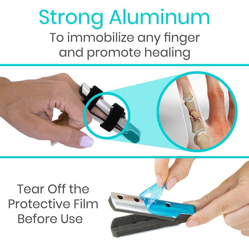 Aluminum Finger Splint - Broken Finger Support — Vive Health