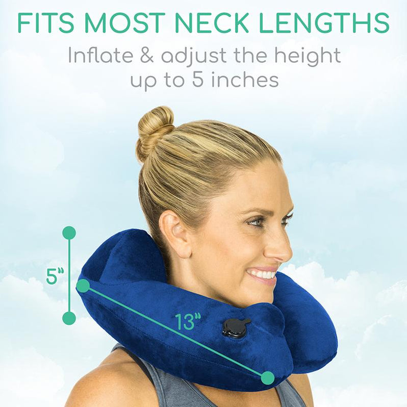 Travel Neck Pillow - Inflatable Headrest Support — Vive Health