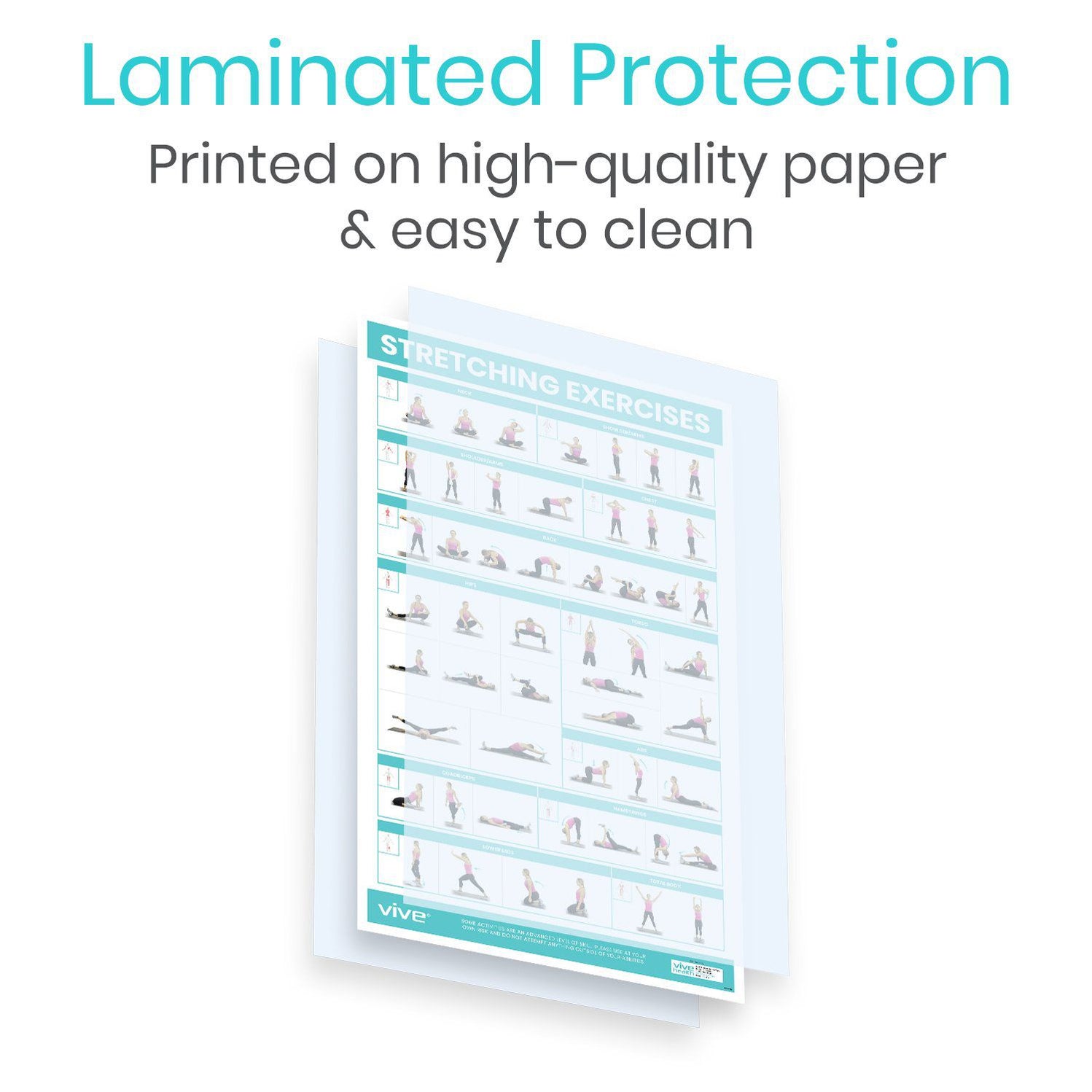 Stretching Workout Poster - 52 Exercises — Vive Health